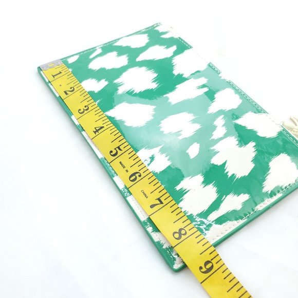 kate spade | Bags | Kate Spade Green Painterly Cheetah Pencil Pouch W ...